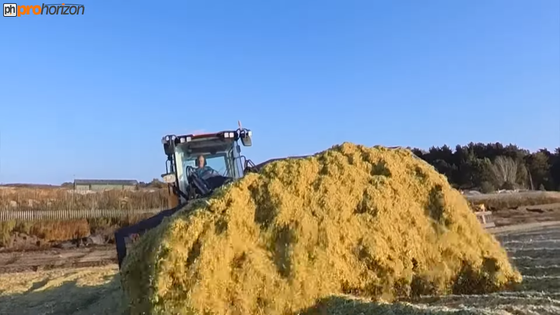 JCB Loader at Work on Maize Silage Clamp