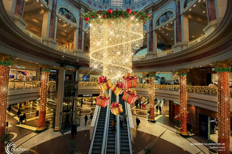 Trafford Centre announce big change to Christmas lights for 2025 return