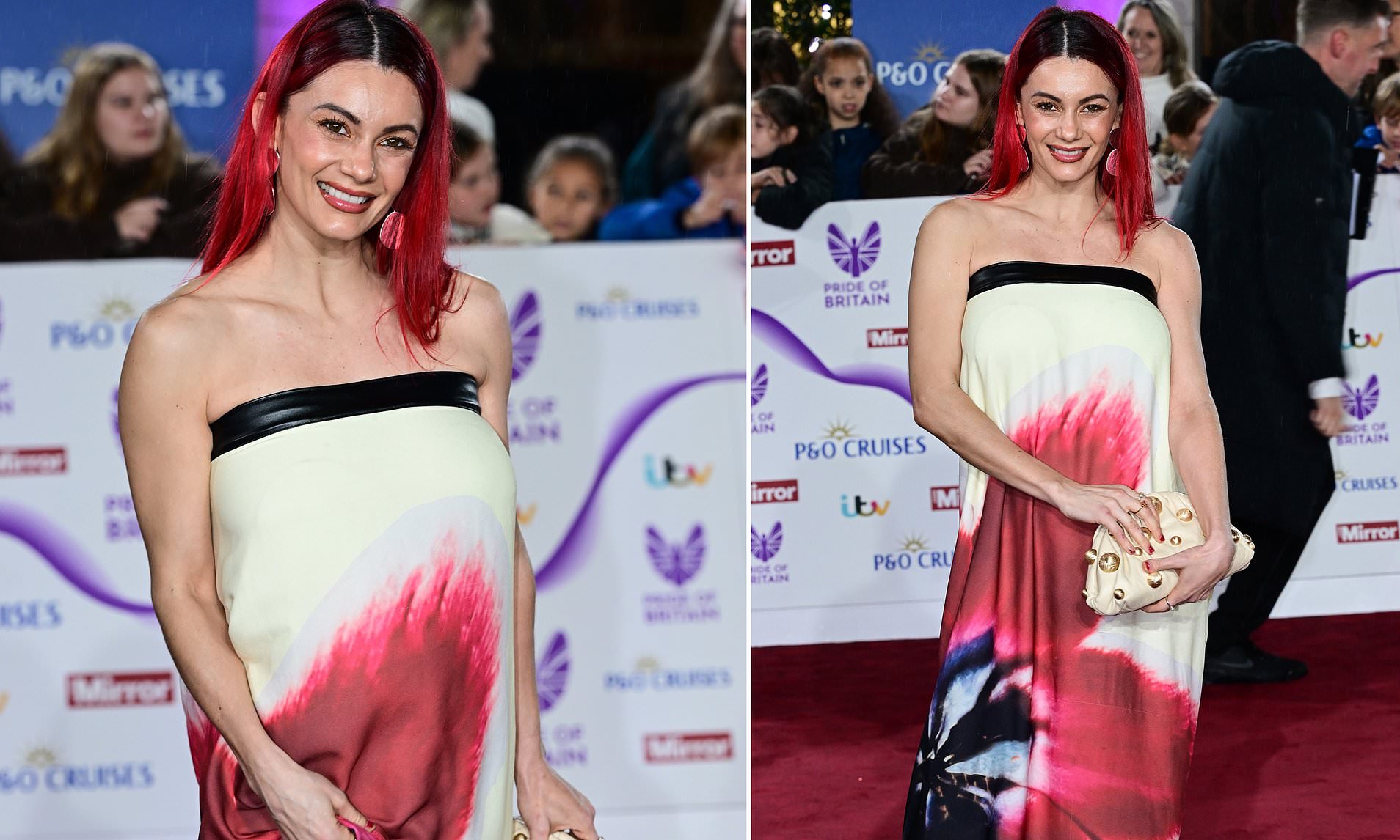 Pregnant Dianne Buswell puts on a brave face at Pride Of Britain after ...
