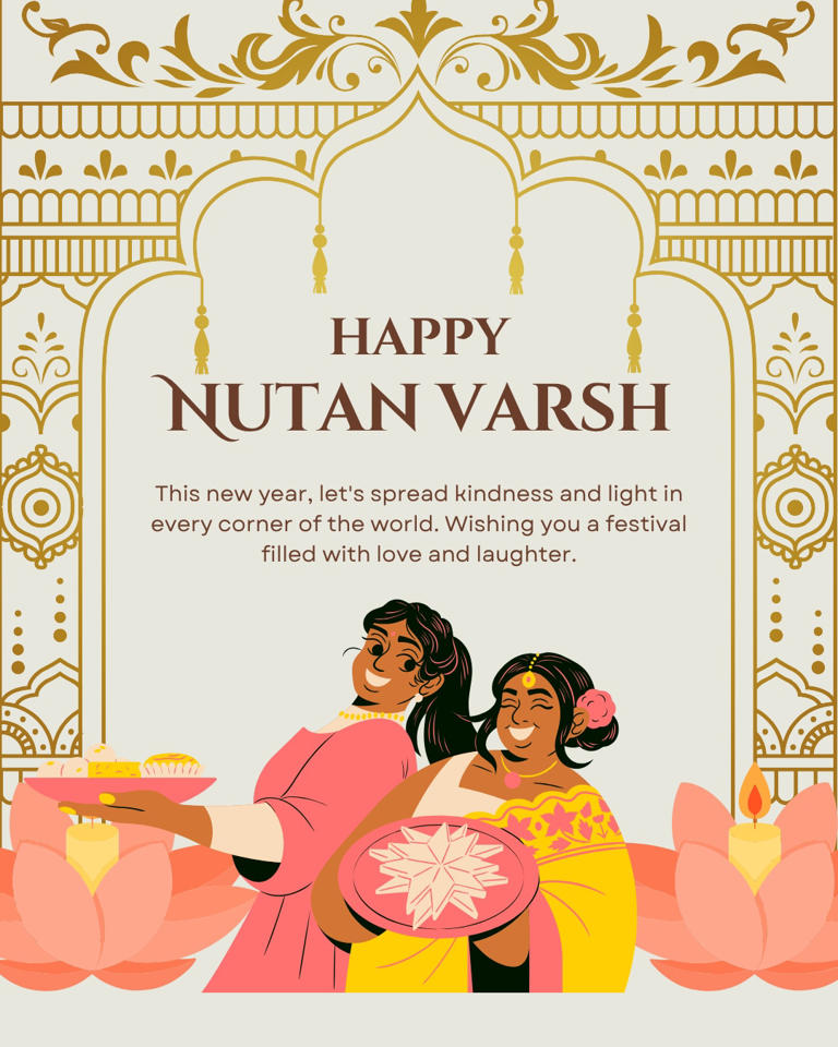 Happy Gujarati New Year 2025: 51+ wishes, messages, images, Facebook ...