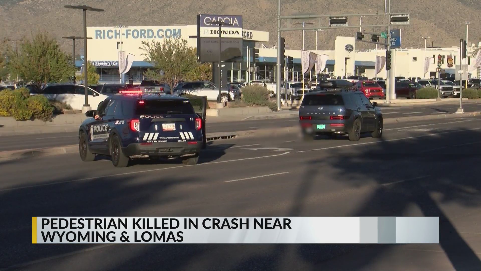 APD investigates fatal pedestrian crash at Wyoming and Lomas