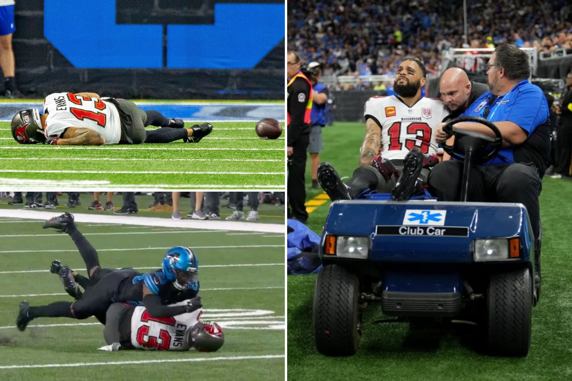 Buccaneers’ Mike Evans helped off field in scary ‘Monday Night Football ...