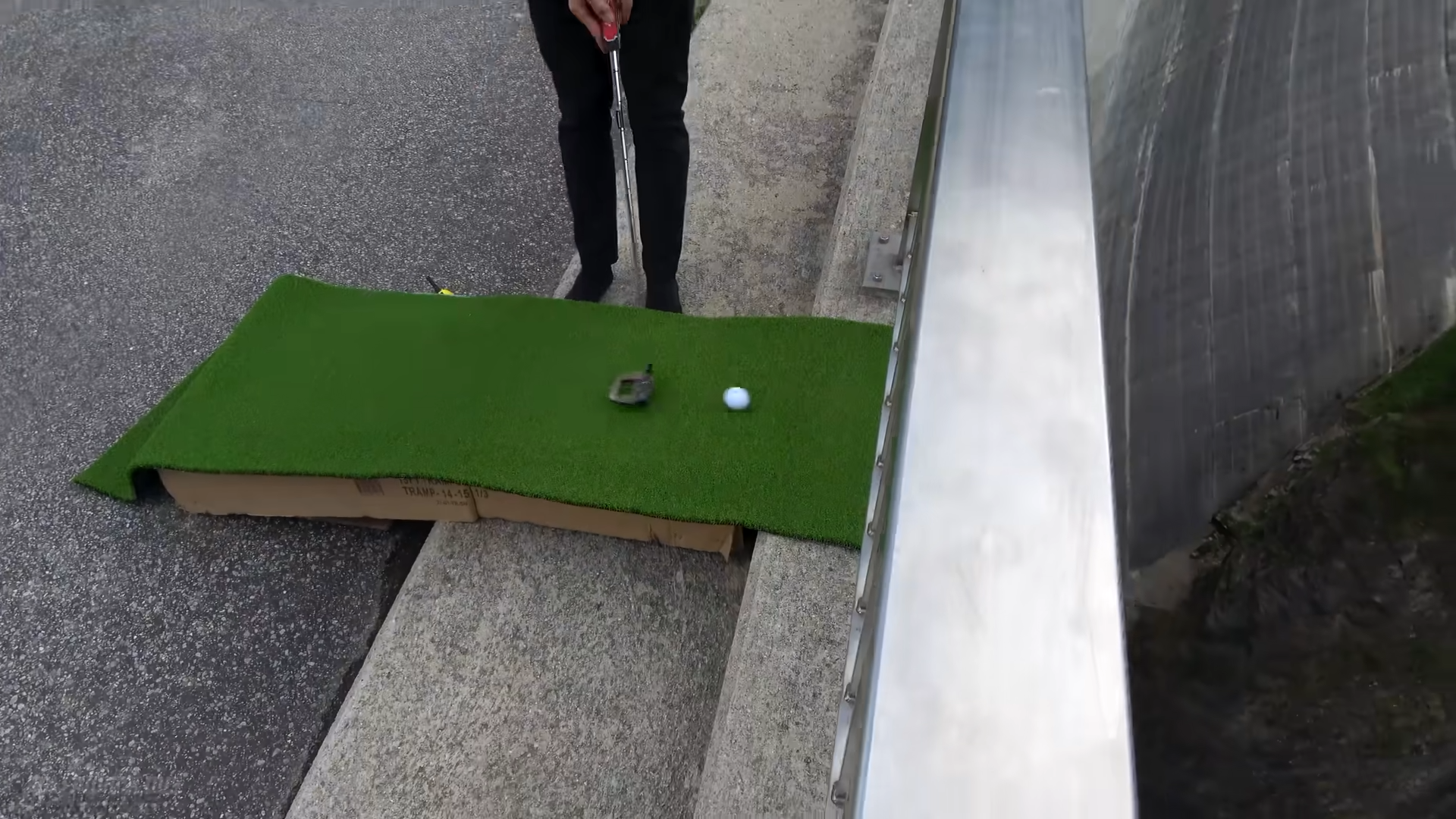 The highest mini golf shot ever made