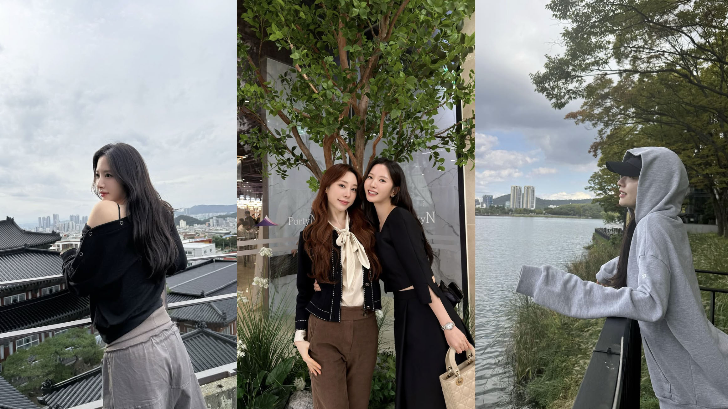 김지연(30세), 올블랙 하객룩부터 꾸안꾸 산책룩까지 '완벽 비주얼'