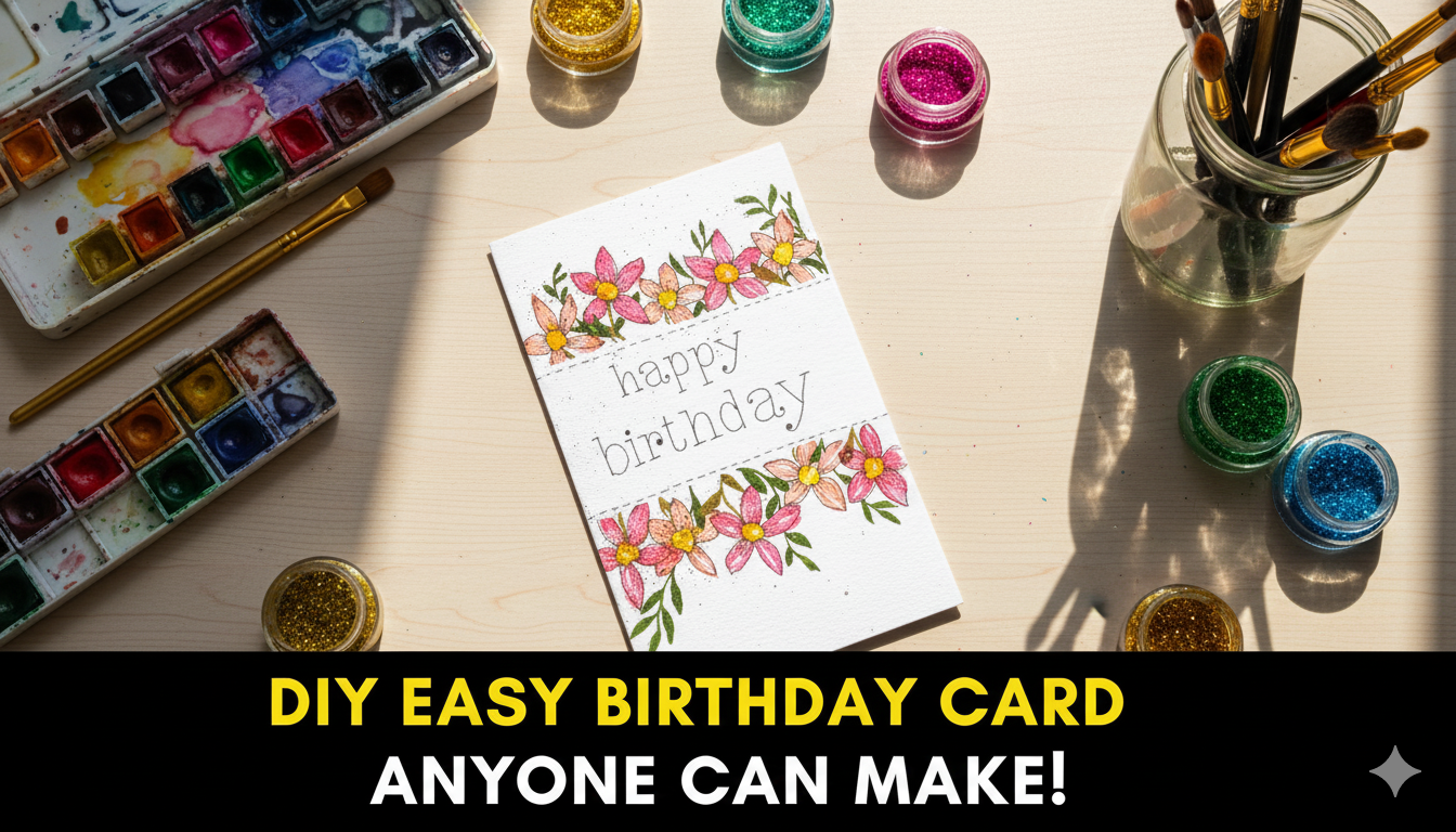 DIY Easy Birthday Card Anyone Can Make!