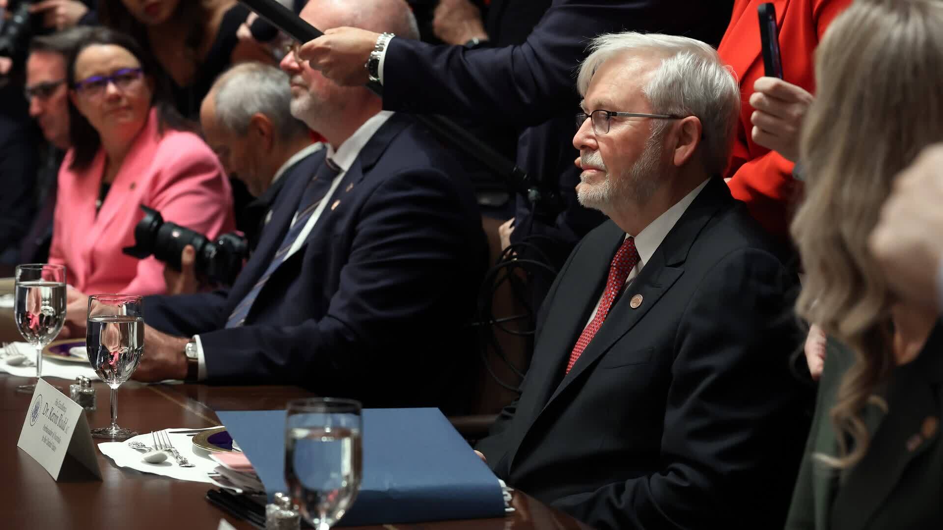 ‘Ultimate alpha male’: Donald Trump swats Kevin Rudd down like a fly