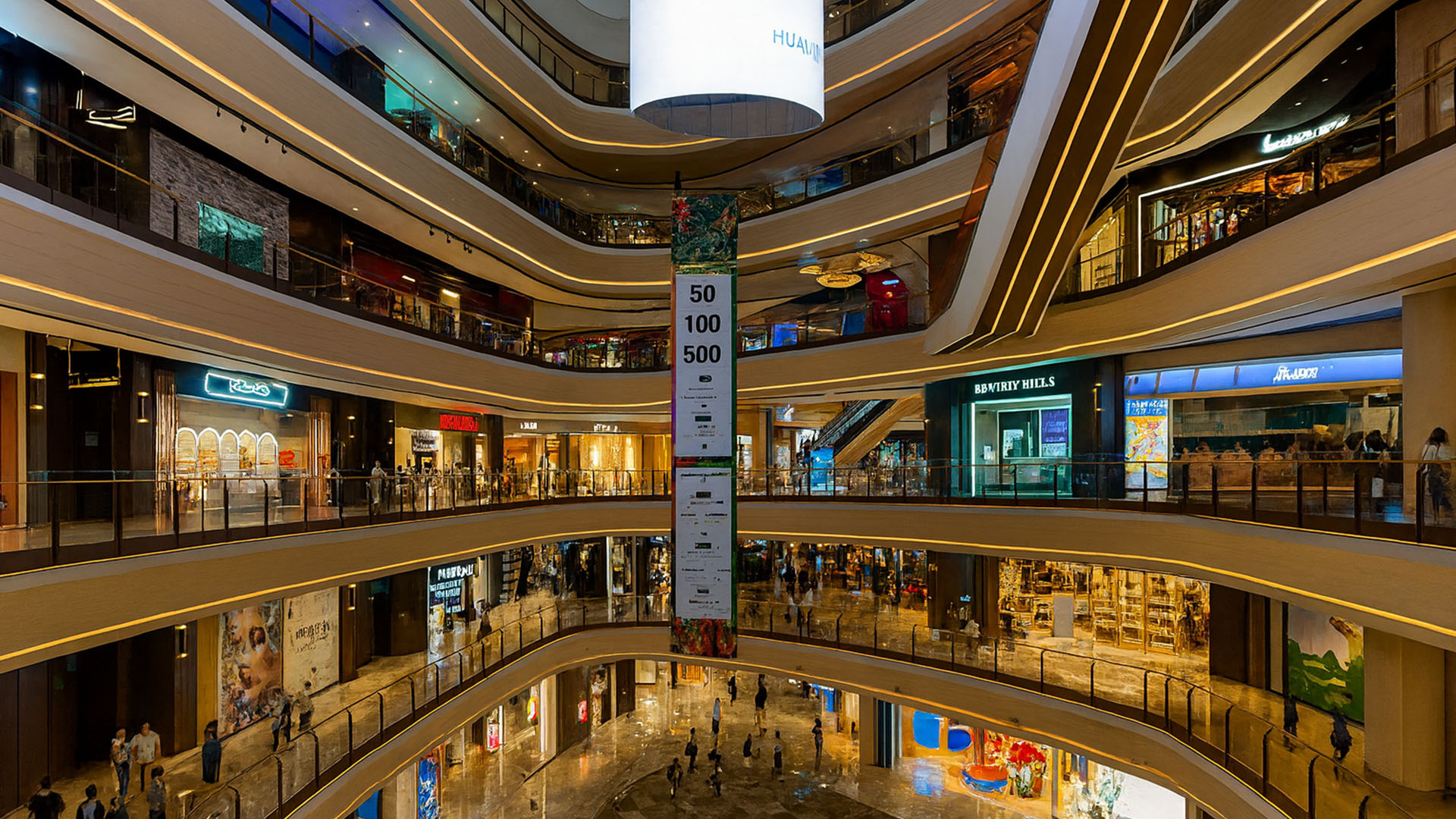 Walking in Unique Mall Design – China 4K