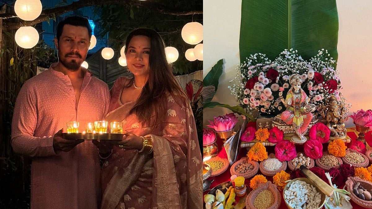 Randeep Hooda-Lin Laishram's Cozy Diwali Party; Couple Colour ...