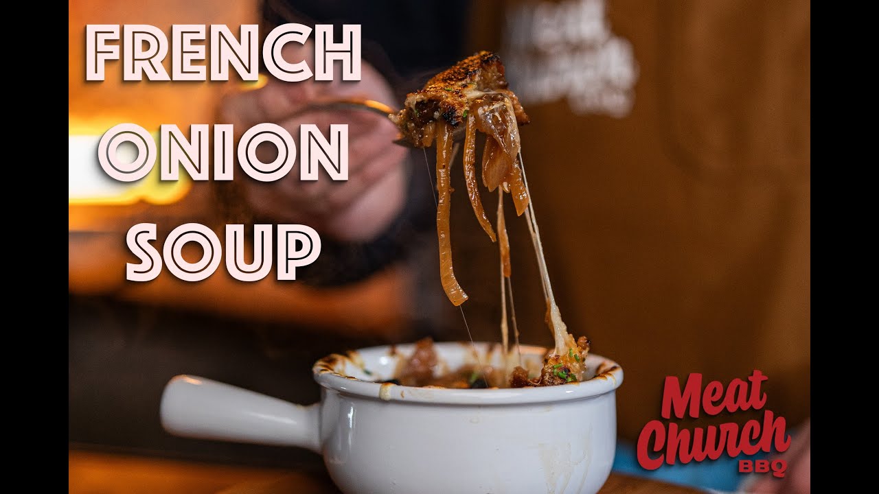 Prepare rich French onion soup loaded with melted cheese