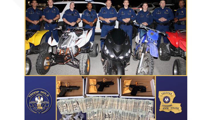 Louisiana State Police seize stolen ATVs, guns, and arrest 5 people ...