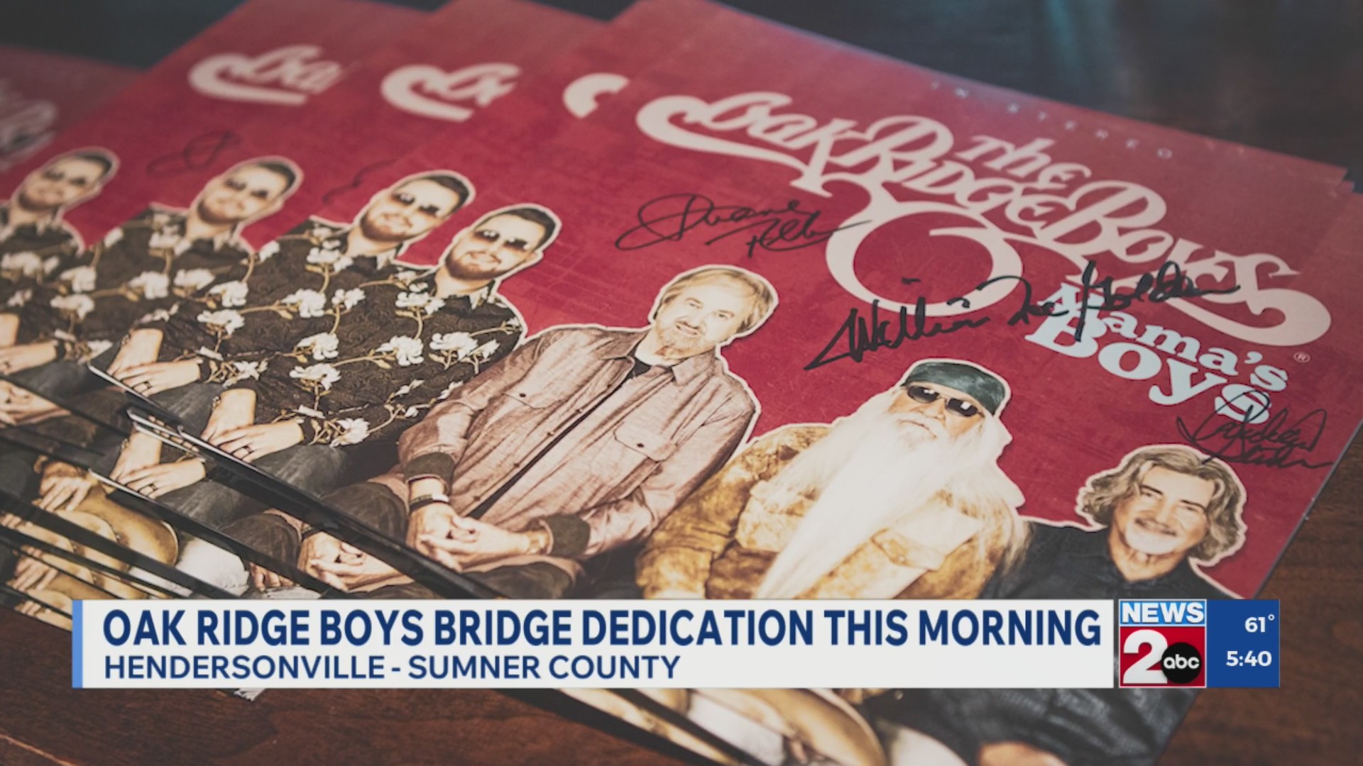 Oak Ridge Boys Bridge dedication Tuesday in Hendersonville
