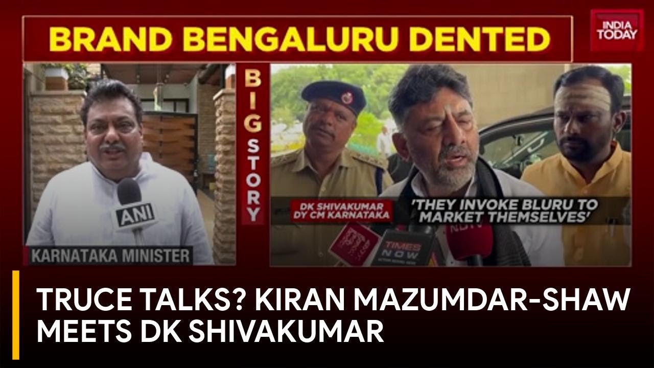 Bengaluru Civic War Ends? Kiran Shaw, DK Shivakumar Meet After Bitter Spat
