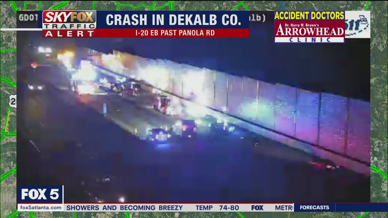 Woman killed in crash involving semi-truck on I-20 in DeKalb County