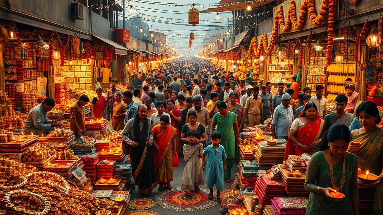 Festive cheer: India records historic Rs 5.4 lakh crore Diwali trade ...