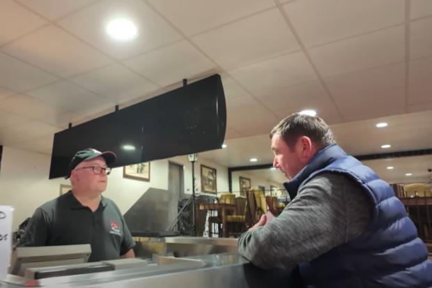 YouTuber Gary Eats confronts 'The UK's rudest chippy owner' in Ambleside