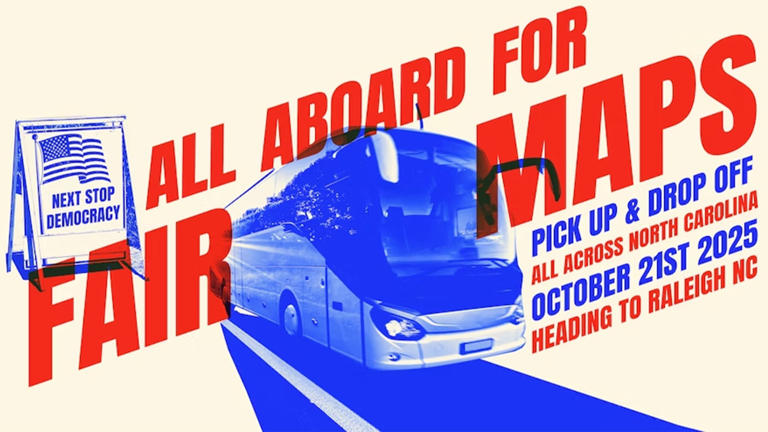 ‘All aboard for fair maps’: Democrats bus from Charlotte to Raleigh ...