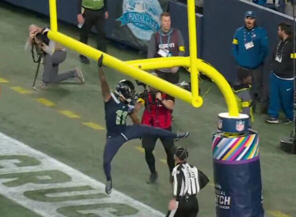 Jaxon Smith-Njigba's touchdown celebration sees him immediately punished