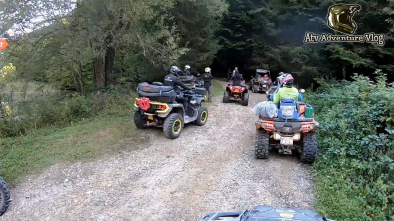 Group ATV Adventure Through Forest Trails
