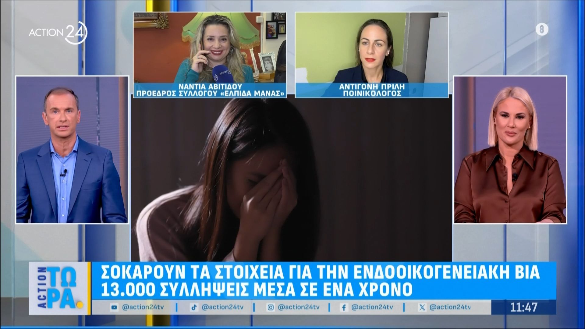 Η Ν. Αβιτίδου & η Α. Πρίλη μιλούν για την ενδοοικογενειακή βία: 13.000 ...