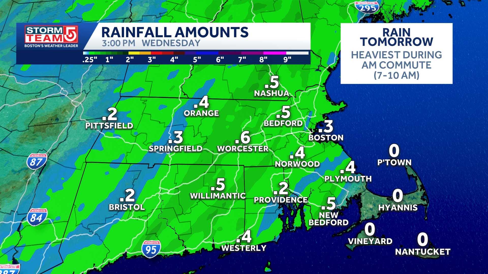 Heavy rain moving out, but spot showers linger for afternoon