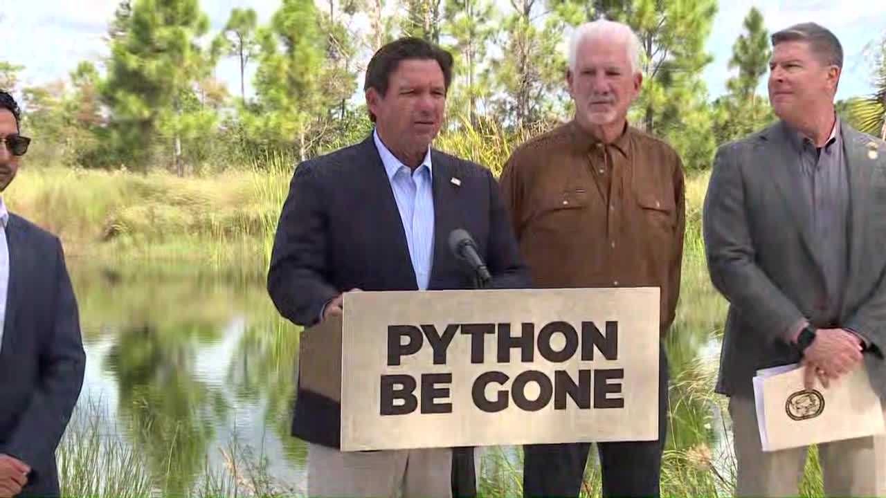 Florida Gov. Ron Desantis Speaks In Stuart On Everglades Restoration 