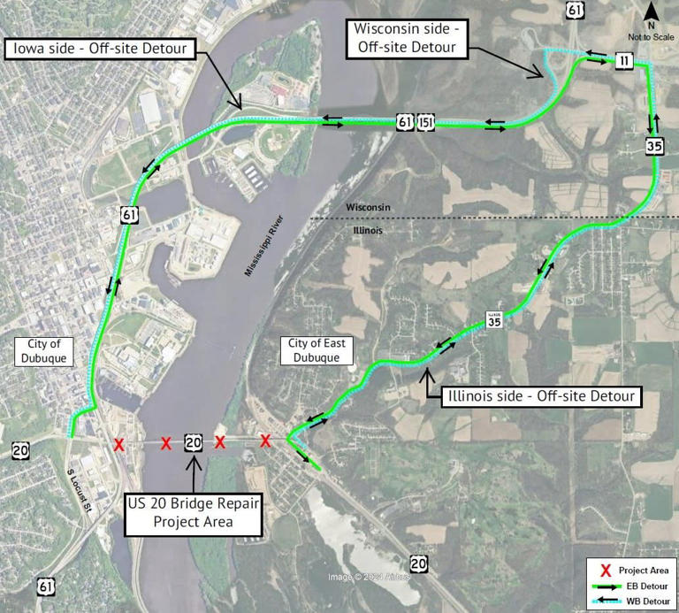 Julien Dubuque Bridge closures postponed to June 10