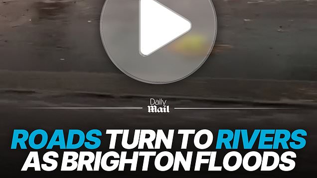 Roads turn to rivers as Brighton floods