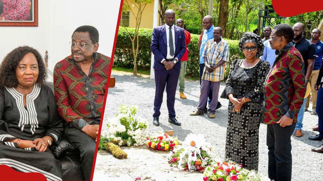Emotional moment as James Orengo visits Raila Odinga’s grave 2 days ...