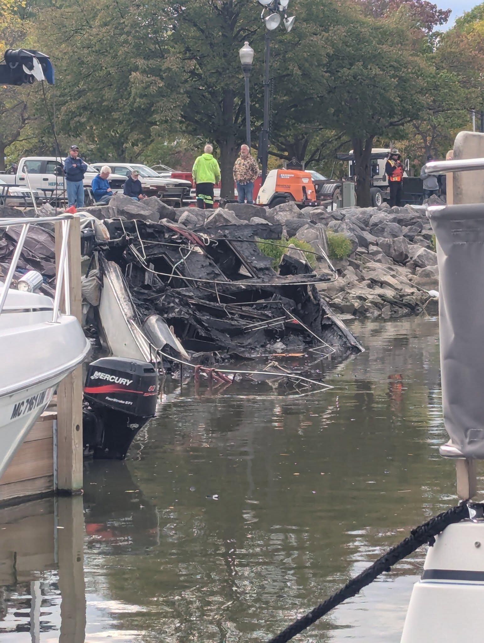 Tips needed after arson at Bay City marina
