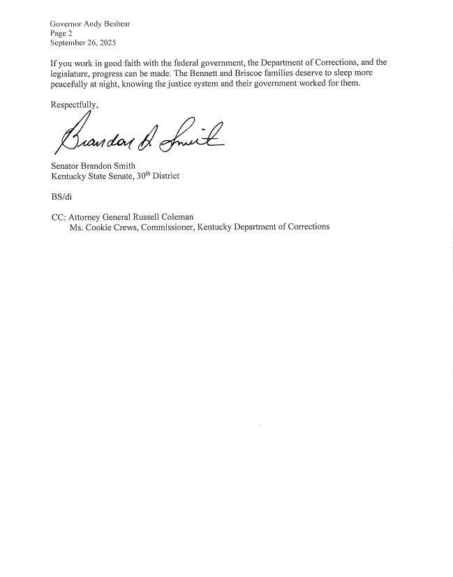 State senator asks governor to sign death warrant in decades-old case