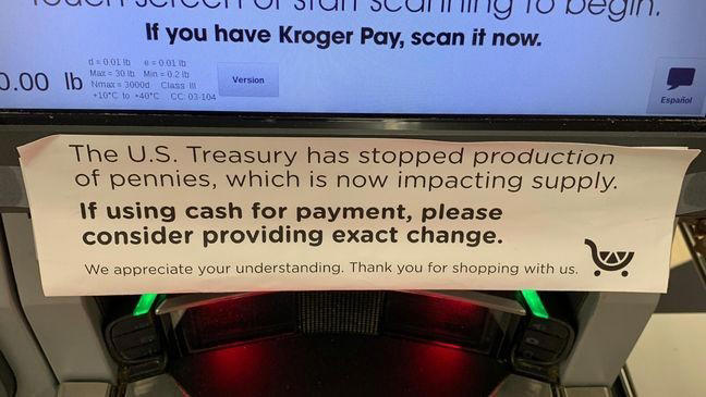 Kroger asks customers to pay with exact change due to impacted penny supply