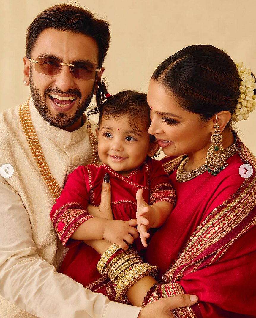 Deepika Padukone, Ranveer Singh drop first photos of daughter Dua on Diwali