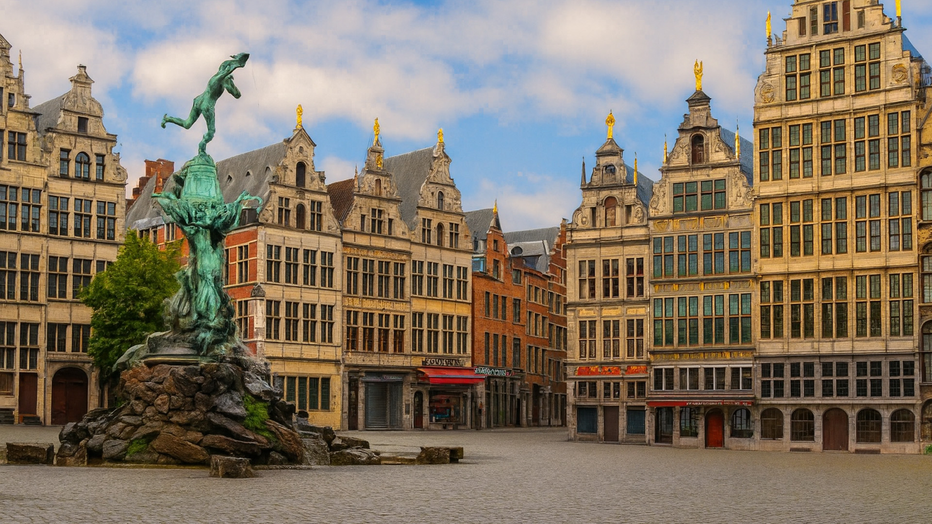 Visite à pied d'Anvers en 4K