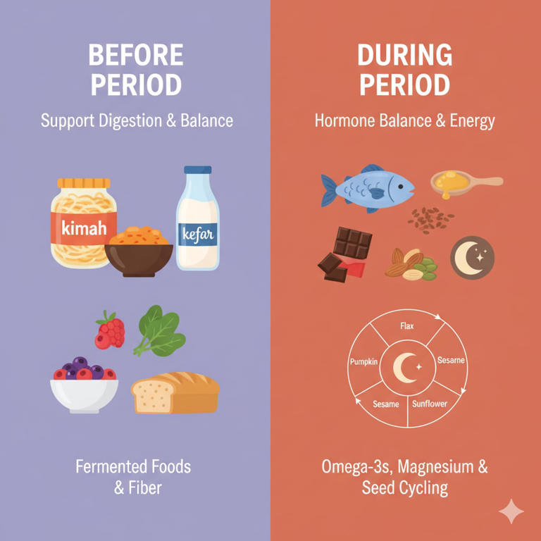Nutritionist shares what to eat before and during your periods to ...