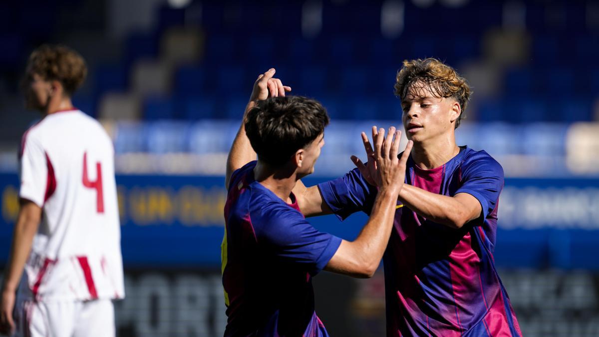 3-0: Festival del campeón Barça y sigue el pleno en la Youth League