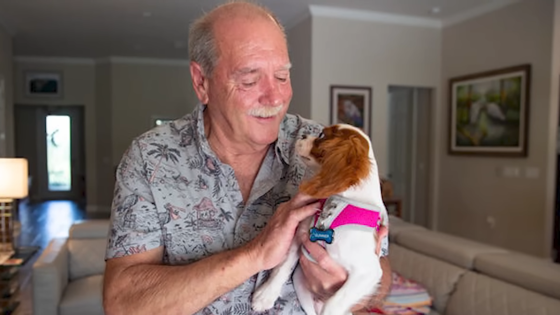 Watch how one man ran into a burning house to save his dog