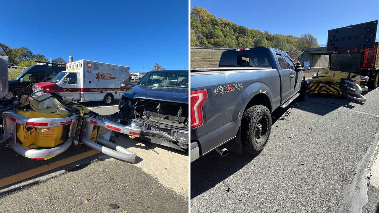 ‘This Should Not Happen’: Thruway Crew Truck Struck On I-87 In Westchester