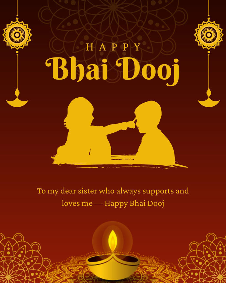Bhai Dooj 2025 wishes: Top 71+ heartfelt messages, images, Facebook and ...