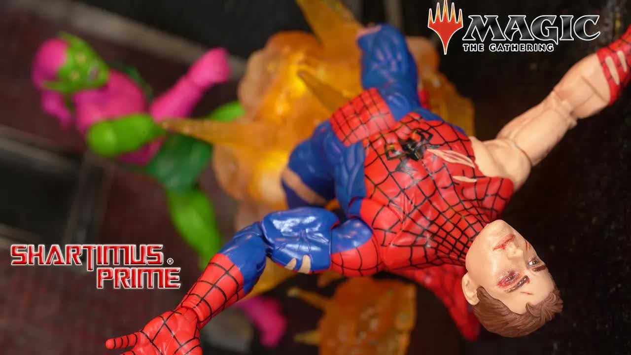 Marvel Legends Spider-Man battle damaged Magic the Gathering wave ...