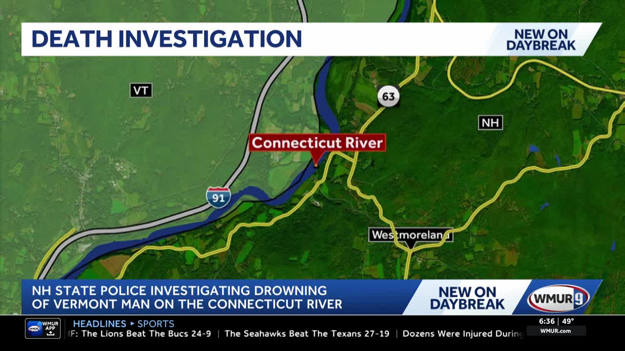 NH State Police investigating drowning of Vermont man in Connecticut River