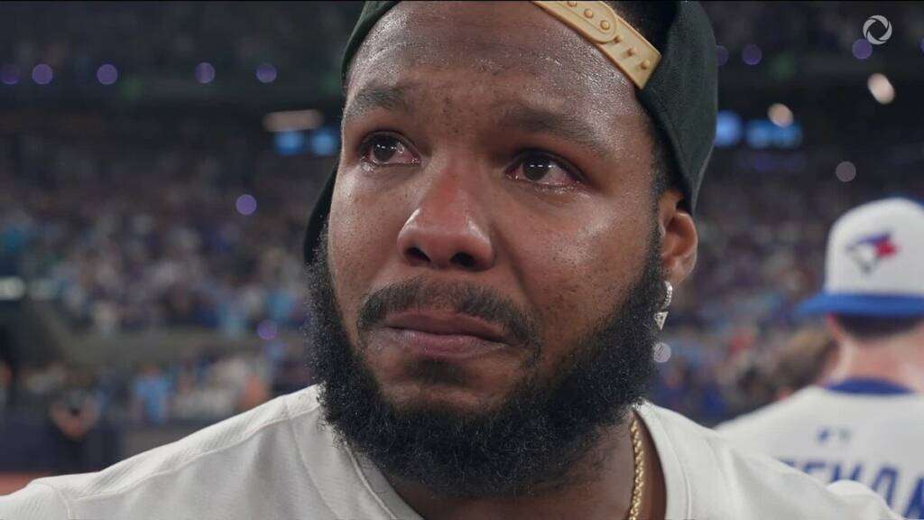 Vladimir Guerrero Jr. in tears after Blue Jays victory
