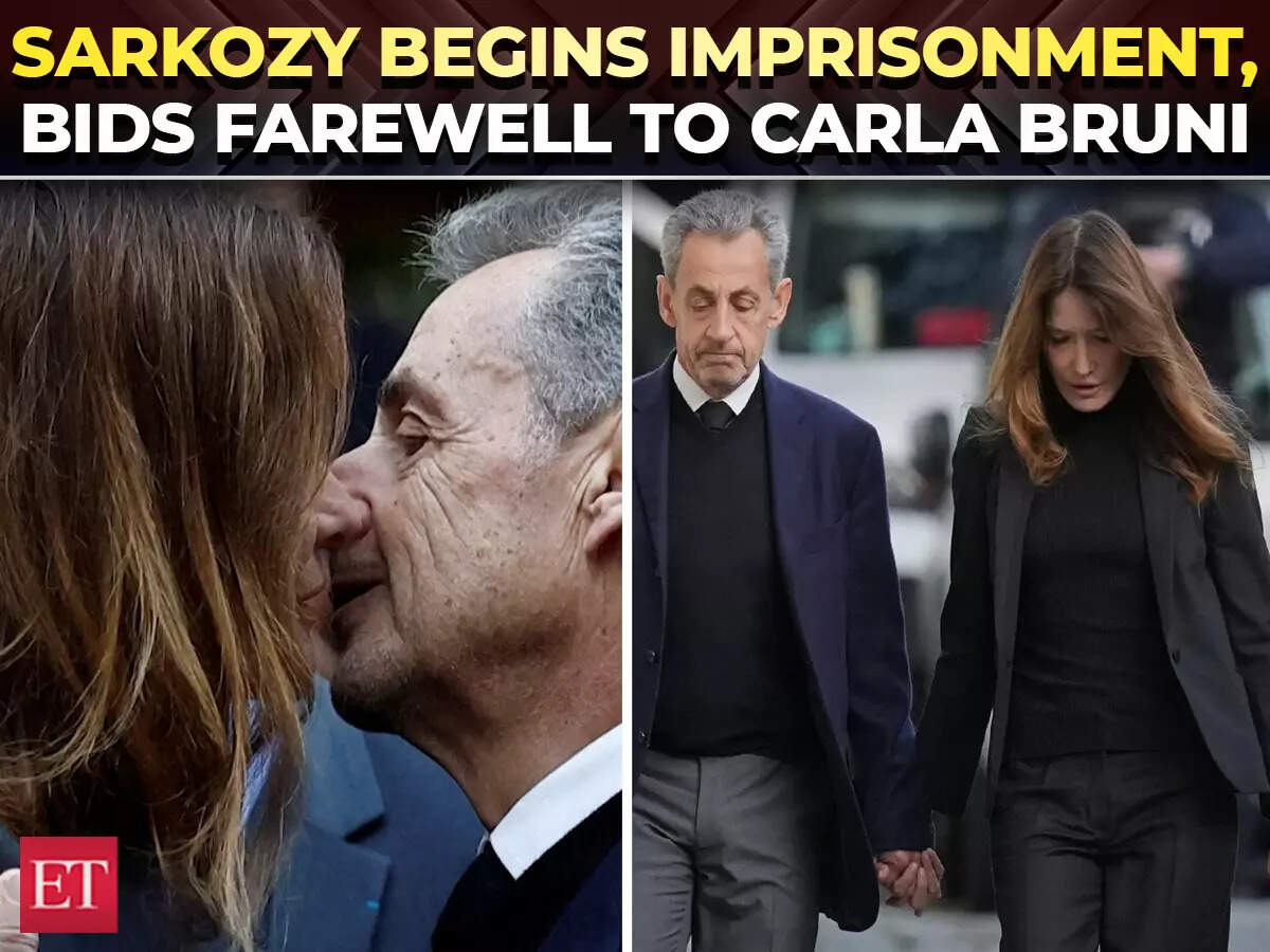 Former French Prez Sarkozy begins 5-year prison term, shares tearful moment with Carla Bruni