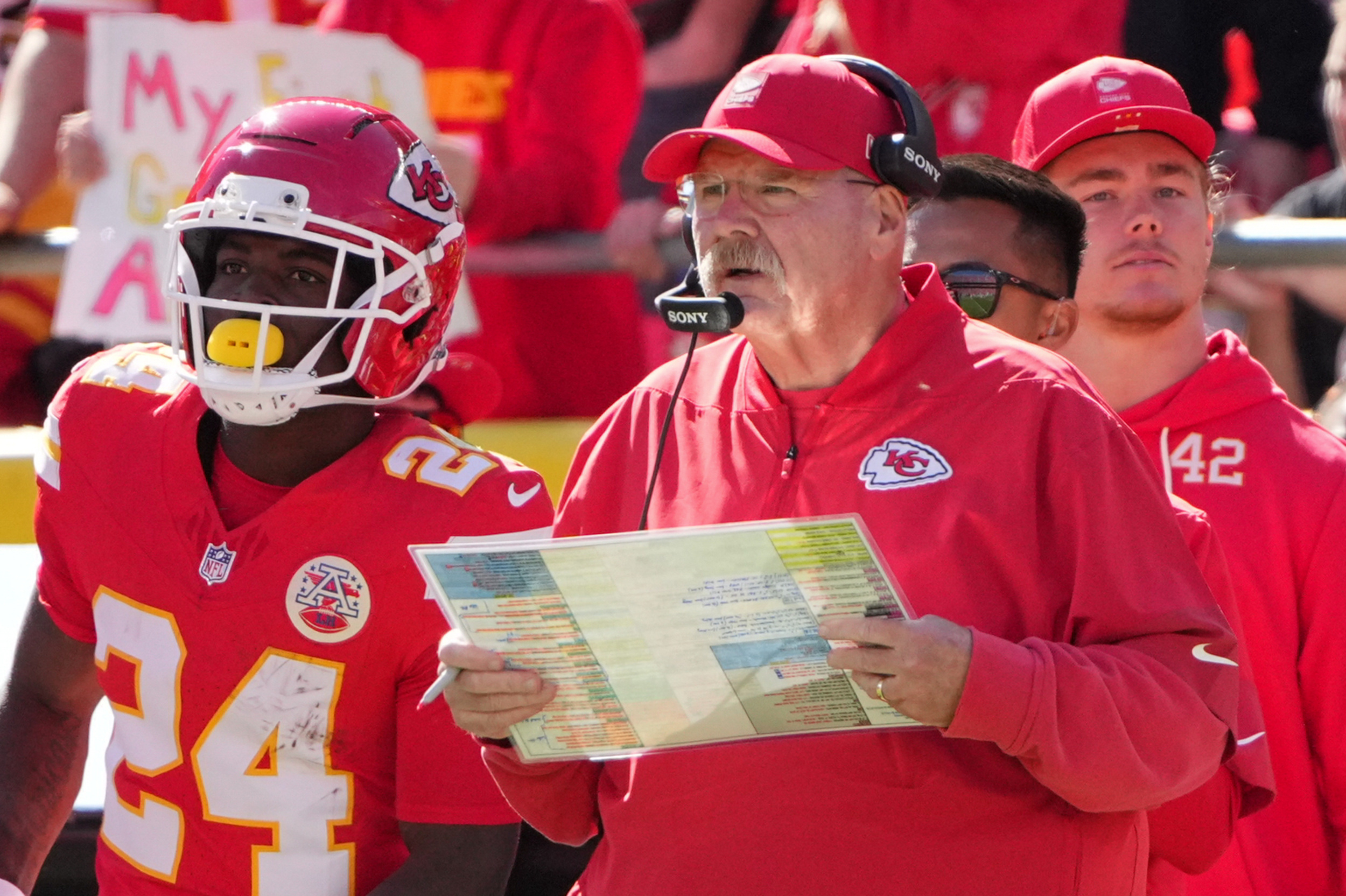 Chiefs coach Andy Reid has a blunt message about the Josh Simmons situation