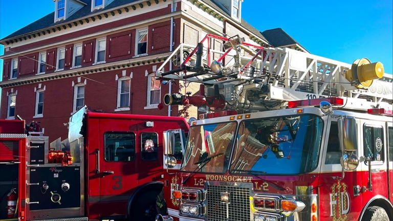 Fire crews tackle basement fire in Woonsocket