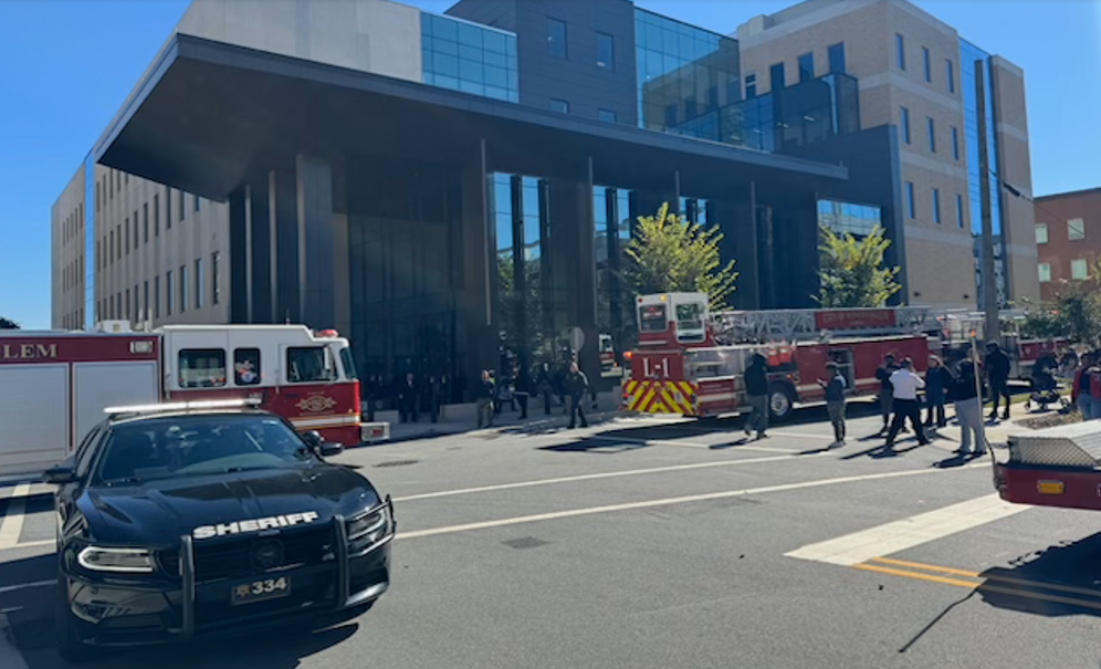 Fire reported in bathroom of Forsyth County Courthouse