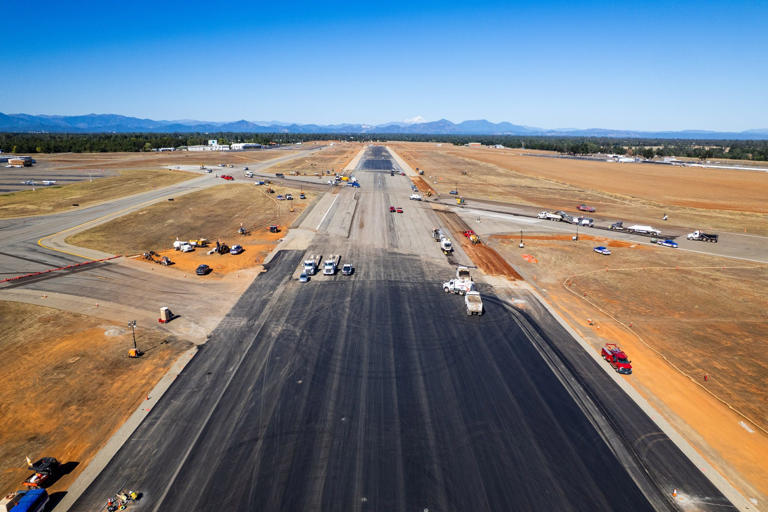 Redding airport reopens after runway project. New airport parking ...