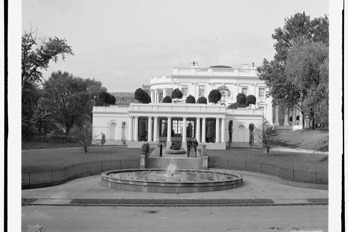 Historical photos of the White House's East Wing