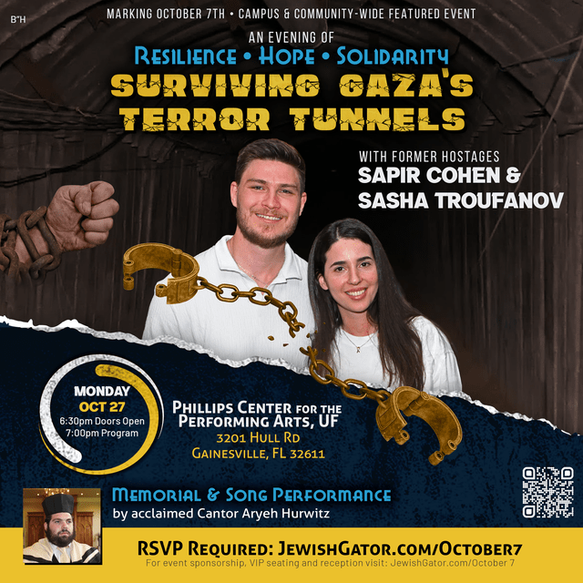 Chabad presents 'Surviving Gaza's Terror Tunnels' with former hostages ...