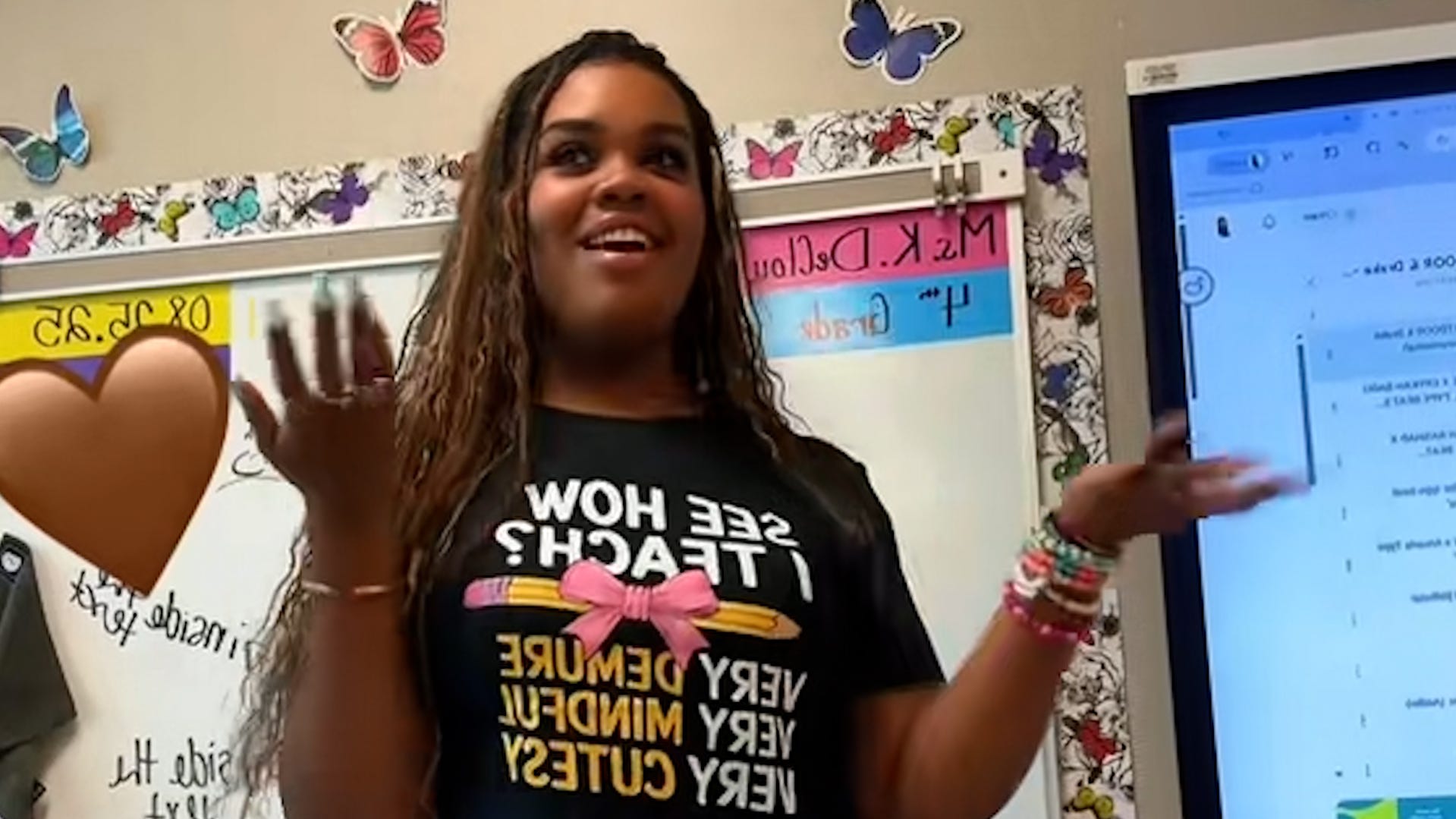 'Who's ready to learn?' Watch teacher hype up her class with viral song