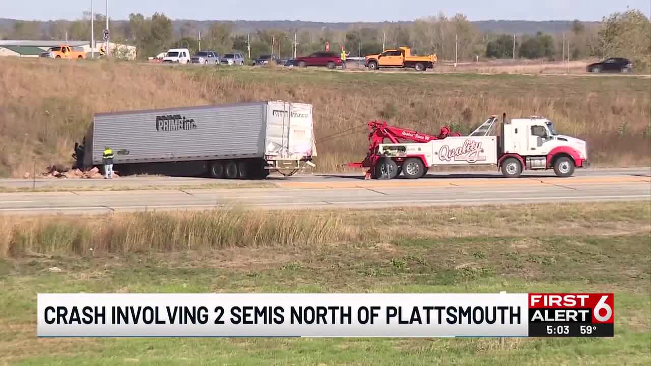 Medical helicopter transports driver from 2-semi crash on highway near ...